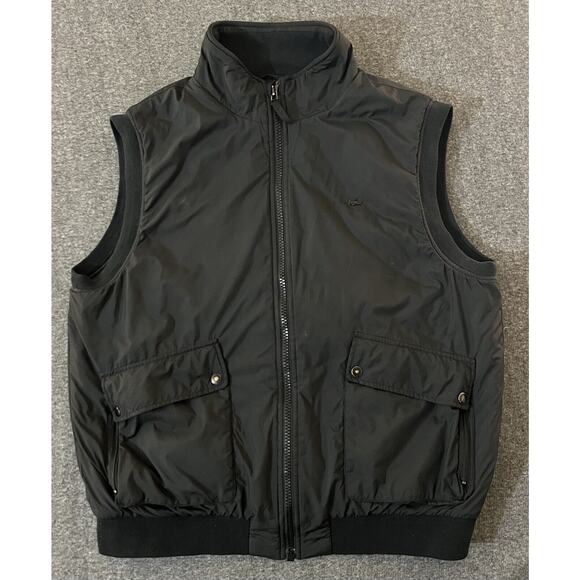 Lacoste | Jackets & Coats | Vintage Lacoste Vest Mens 56 7 Black ...